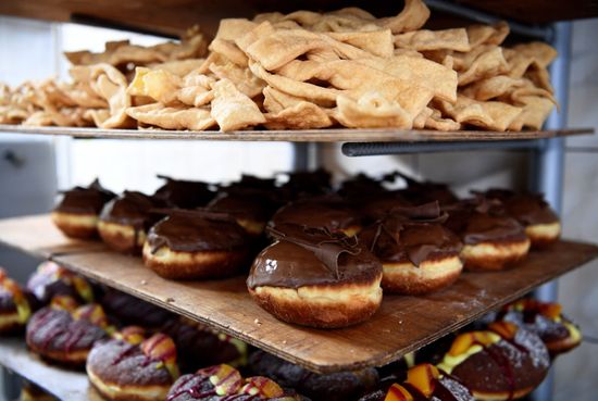Donuts Angel Wings Faworki Prepared Sale Editorial Stock Photo - Stock ...