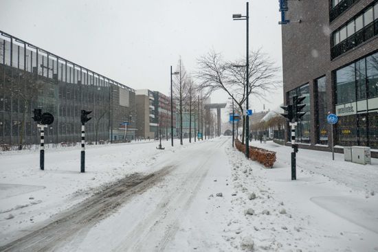 Blizzard Snowstorm Darcy Netherlands First Heavy Editorial Stock Photo ...