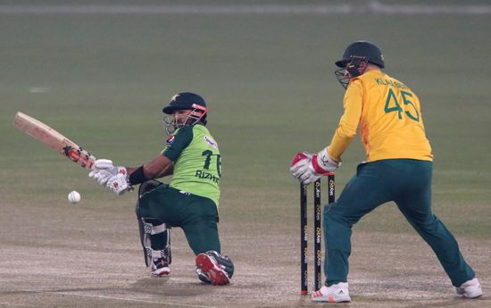 Pakistani Cricketer Mohammad Rizwan Plays Shot Editorial Stock Photo ...