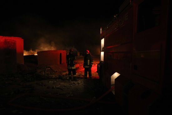 Afghan Firefighters Seen Fire Site Islam Editorial Stock Photo - Stock ...