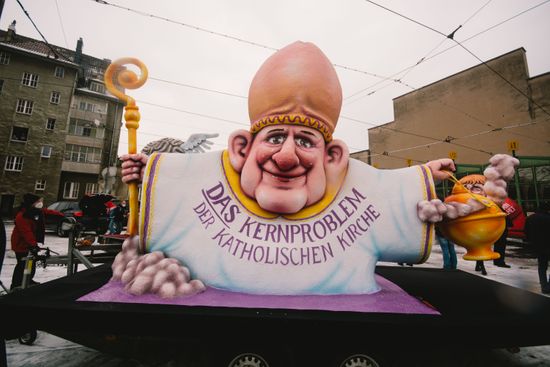 Carnival Float Depicting Catholic Bishop Key Editorial Stock Photo ...