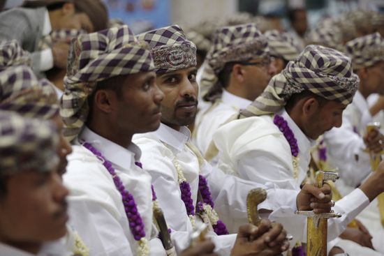 Grooms Released Houthi Fighters Traditional Wedding Editorial Stock ...
