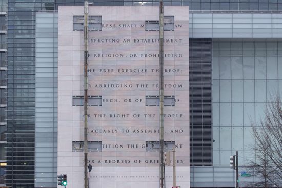 Facade Former Newseum Displaying First Amendment Editorial Stock Photo ...