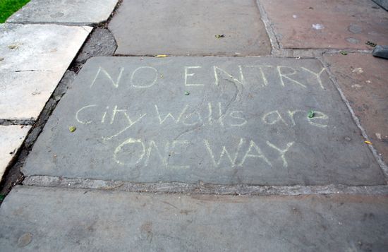 Message Written Chalk On Stone Paving Editorial Stock Photo - Stock ...