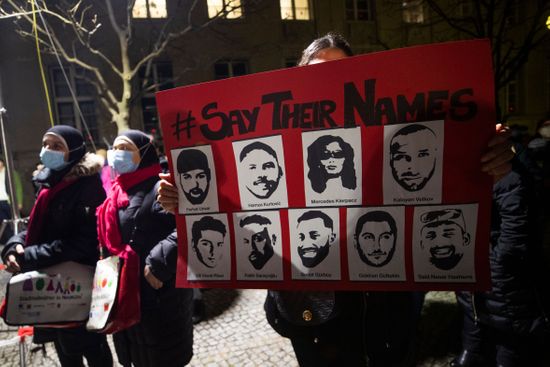 Woman Holding Placard Portraits Names Victims Editorial Stock Photo ...