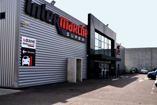 Intermarche Logo Seen On Their Supermarket Editorial Stock Photo ...