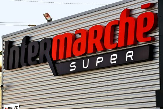 Intermarche Logo Seen On Their Supermarket Editorial Stock Photo ...