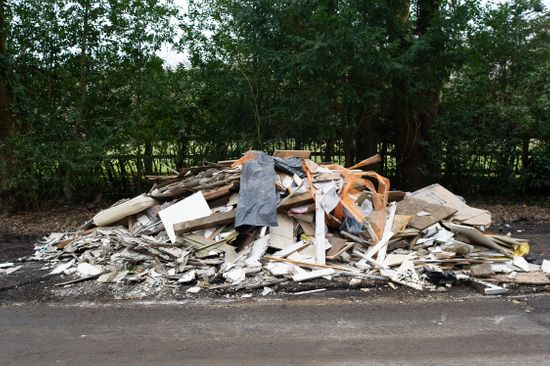 Building Rubble Fly Tipped Layby Taplow Editorial Stock Photo - Stock ...