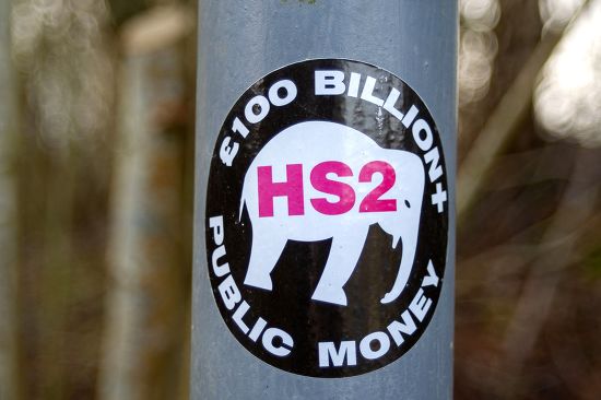 Hs2 White Elephant Sticker On Lamppost Editorial Stock Photo - Stock ...