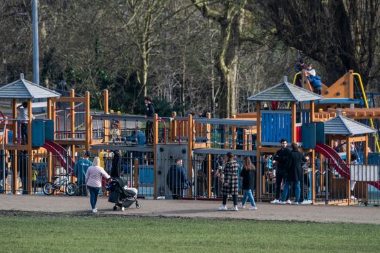 Playground Busy Children Parents Mixing Close Editorial Stock Photo ...