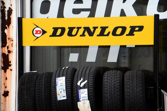 Dunlop Company Logo Seen On Tire Editorial Stock Photo - Stock Image ...