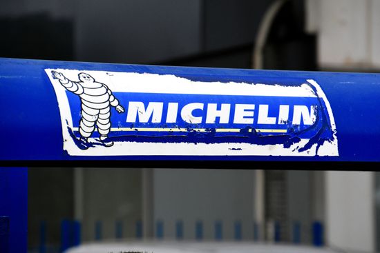 Michelin Company Logo Seen On Tire Editorial Stock Photo - Stock Image ...