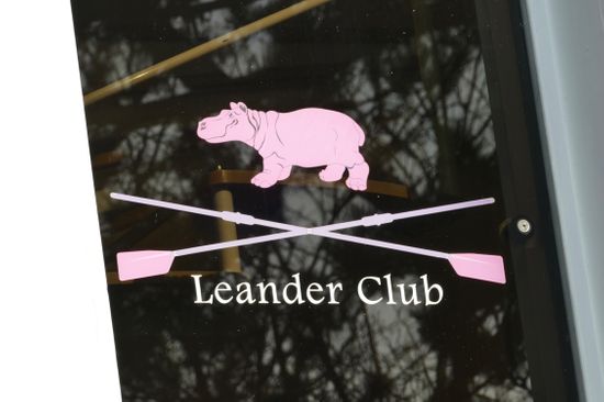 Leander Rowing Club Logo Pink Hippo Editorial Stock Photo - Stock Image ...