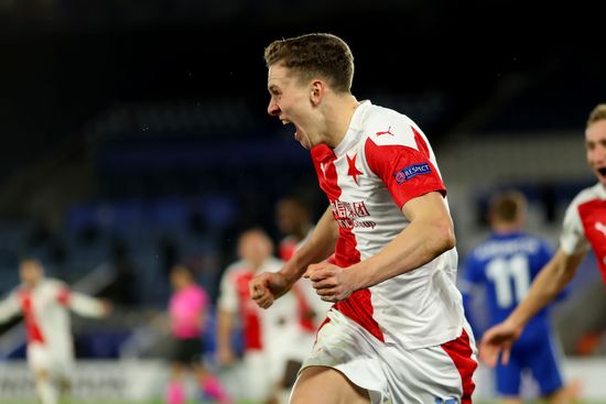 Lukas Provod Slavia Prague Celebrates After Editorial Stock Photo ...