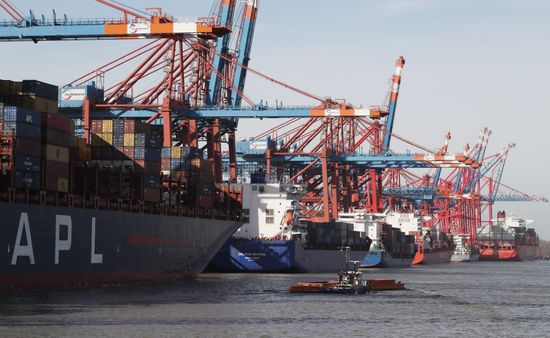 Container Ships Moored Eurogate Container Terminal Editorial Stock ...