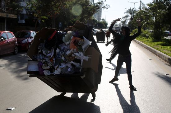 Protesters Throw Garbage Front Judge Fadi Editorial Stock Photo - Stock ...
