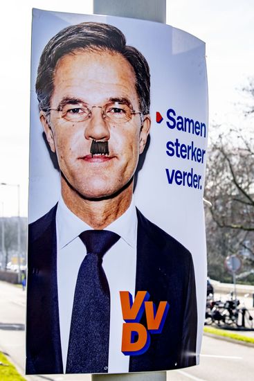 Election Poster Mark Rutte Vvd Graffiti Editorial Stock Photo - Stock ...