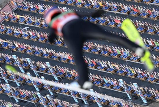 Cardboard Cutouts Depicting Spectators Stands Seen Editorial Stock ...