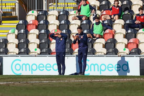 Stevenage Fcs Manager Alex Revell Shouts Editorial Stock Photo - Stock ...