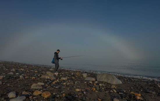Fisherman Seen On Rocky Shankill Beach Editorial Stock Photo - Stock ...