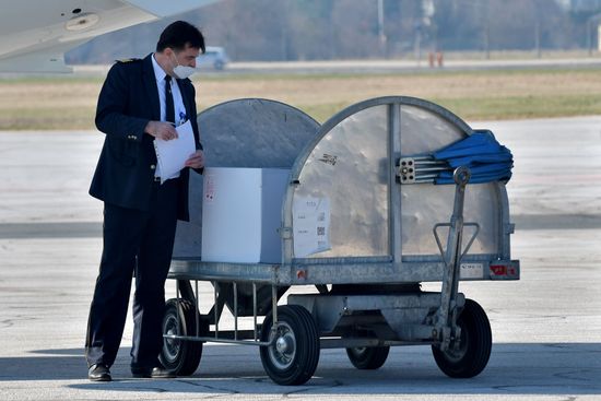 Security Officer Checks Box Loaded Covid19 Editorial Stock Photo ...