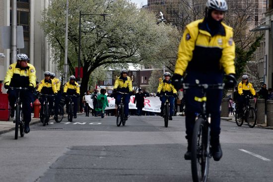 Police Officers Bike Patrol Unit Ride Editorial Stock Photo - Stock ...