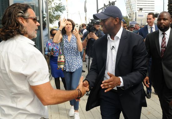 Democratic Gubernatorial Nominee Andrew Gillum Greets Editorial Stock ...
