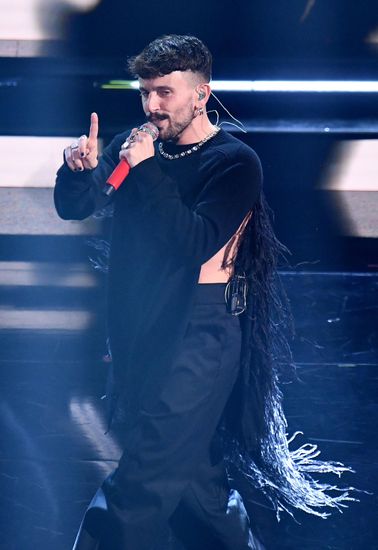 Italian Singer Aiello Performs On Stage Editorial Stock Photo - Stock ...