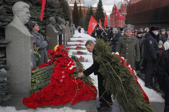 Communist Party Supporters Take Part Wreath Editorial Stock Photo ...