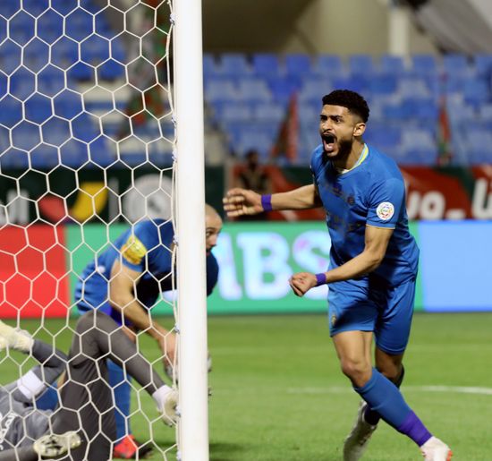 Alnassrs Player Abdulelah Alamri R Celebrates Editorial Stock Photo ...