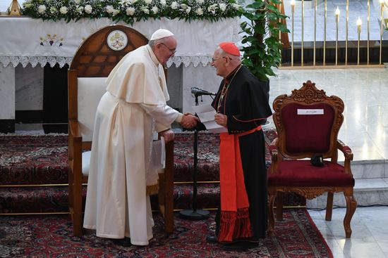 Pope Francis L Chaldean Catholic Patriarch Editorial Stock Photo ...