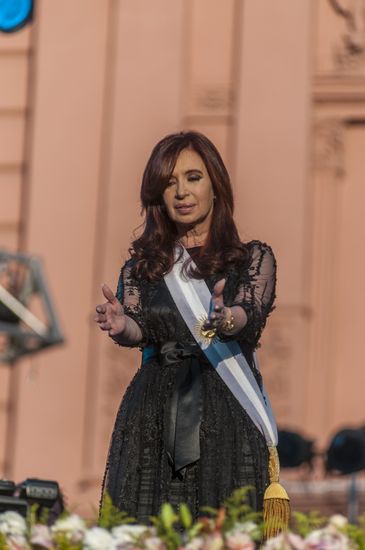 Argentinas Vice President Cristina Fernandez Reacts Editorial Stock ...