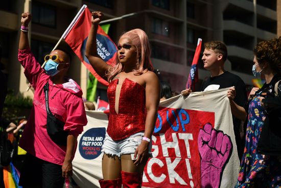 Lgbtqi Rights Protesters March During Celebrations Editorial Stock ...