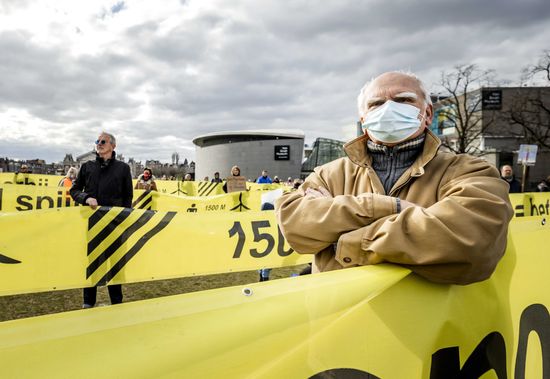 People Protest Against Wind Turbines Amsterdam Editorial Stock Photo ...