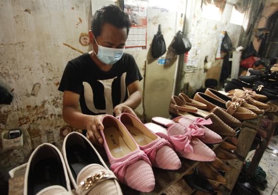 Workers Produce Womens Shoes Which Marketed Editorial Stock Photo ...