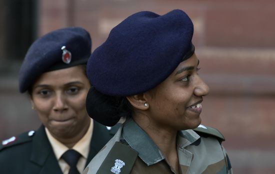 Indian Army Women Officers Pose Photo Editorial Stock Photo - Stock ...