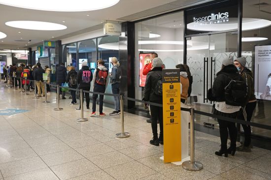 Customers Queue Inside Ealing Broadway Shopping Editorial Stock Photo ...
