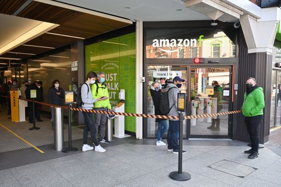 Customers Queue Inside Ealing Broadway Shopping Editorial Stock Photo ...