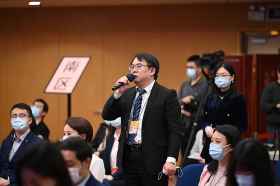 Journalist Asks Question During Interview Ministers Editorial Stock ...