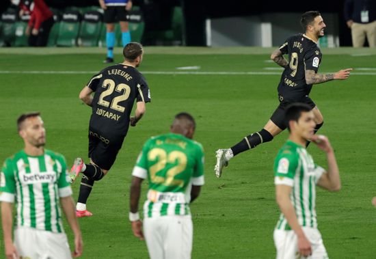 Alaves Joselu Back R Celebrates After Editorial Stock Photo - Stock ...