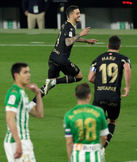 Alaves Joselu Back L Celebrates After Editorial Stock Photo - Stock ...