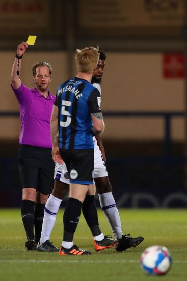 Referee Martin Coy Shows Yellow Card Editorial Stock Photo - Stock ...