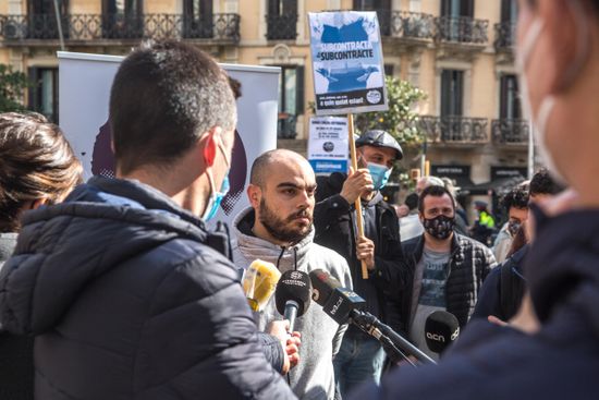 Protester Seen Consenting Press Interview During Editorial Stock Photo ...
