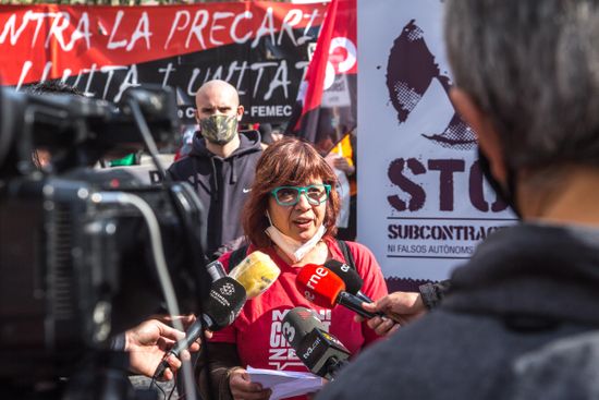 Protester Seen Consenting Press Interview During Editorial Stock Photo ...