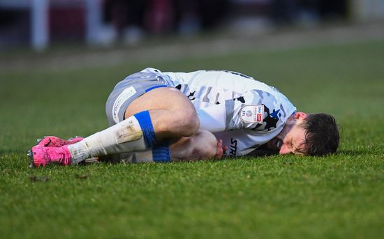 Ryan Clampin Colchester United Lies Injured Editorial Stock Photo ...