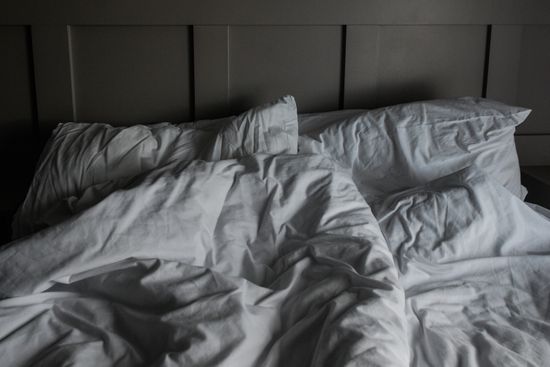 Messy Bed Comforter Pillows Editorial Stock Photo - Stock Image ...