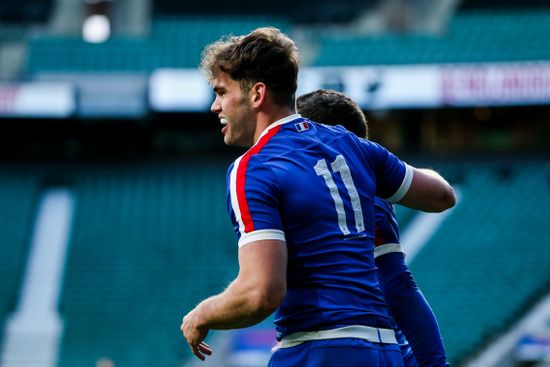 Damian Penaud France Scores Try Editorial Stock Photo - Stock Image ...