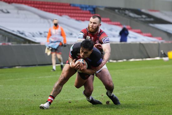 Ken Sio Salford Red Devils Scores Editorial Stock Photo - Stock Image ...