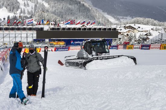 Snowcat Removes Fresh Snow Finish Area Editorial Stock Photo - Stock ...