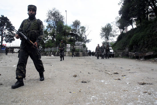 Indian Security Forces Patrolling Mao Gate Editorial Stock Photo ...